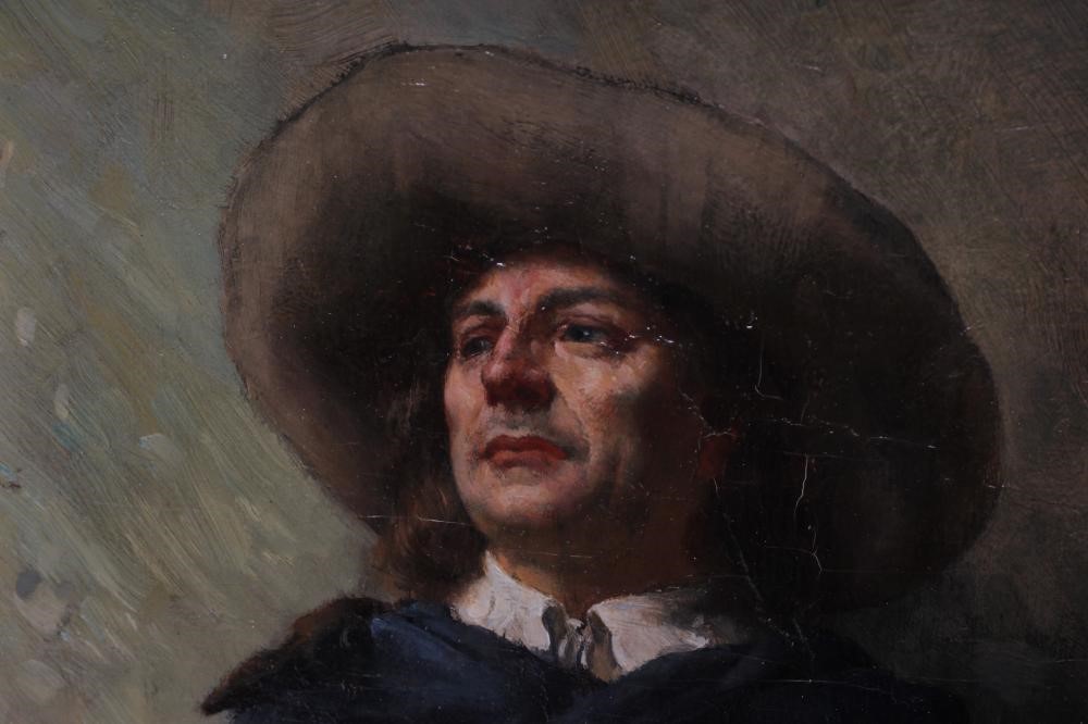 William a breakspeare (1855-1914) portrait of a cavalier in a broad ...