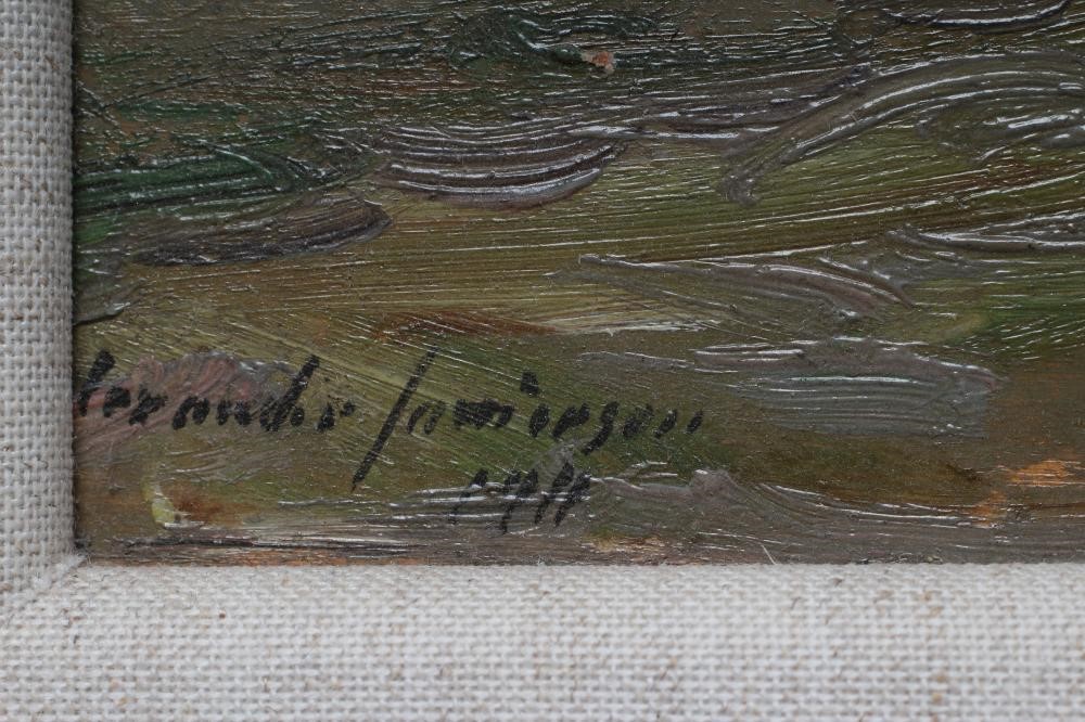 Alexander jamieson roi (scottish 1873-1937) "on the seine fontainebleau ...