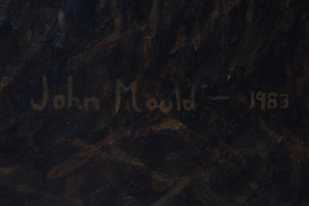 John mould (b.1958) a lion resting, oil on board, signed, 20 1/2" x 29 ...