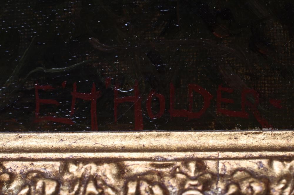 Edward henry holder (1847-1922) riverscene, oil on canvas, signed, 17 ...