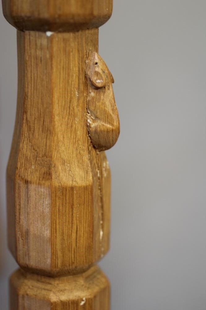 A robert thompson adzed oak workbox of oblong panelled form | Hartleys ...