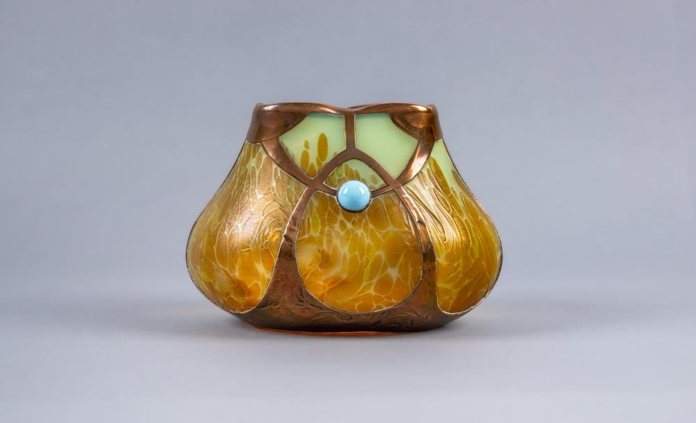 A secessionist glass vase of lobed tapering oval form | Hartleys ...