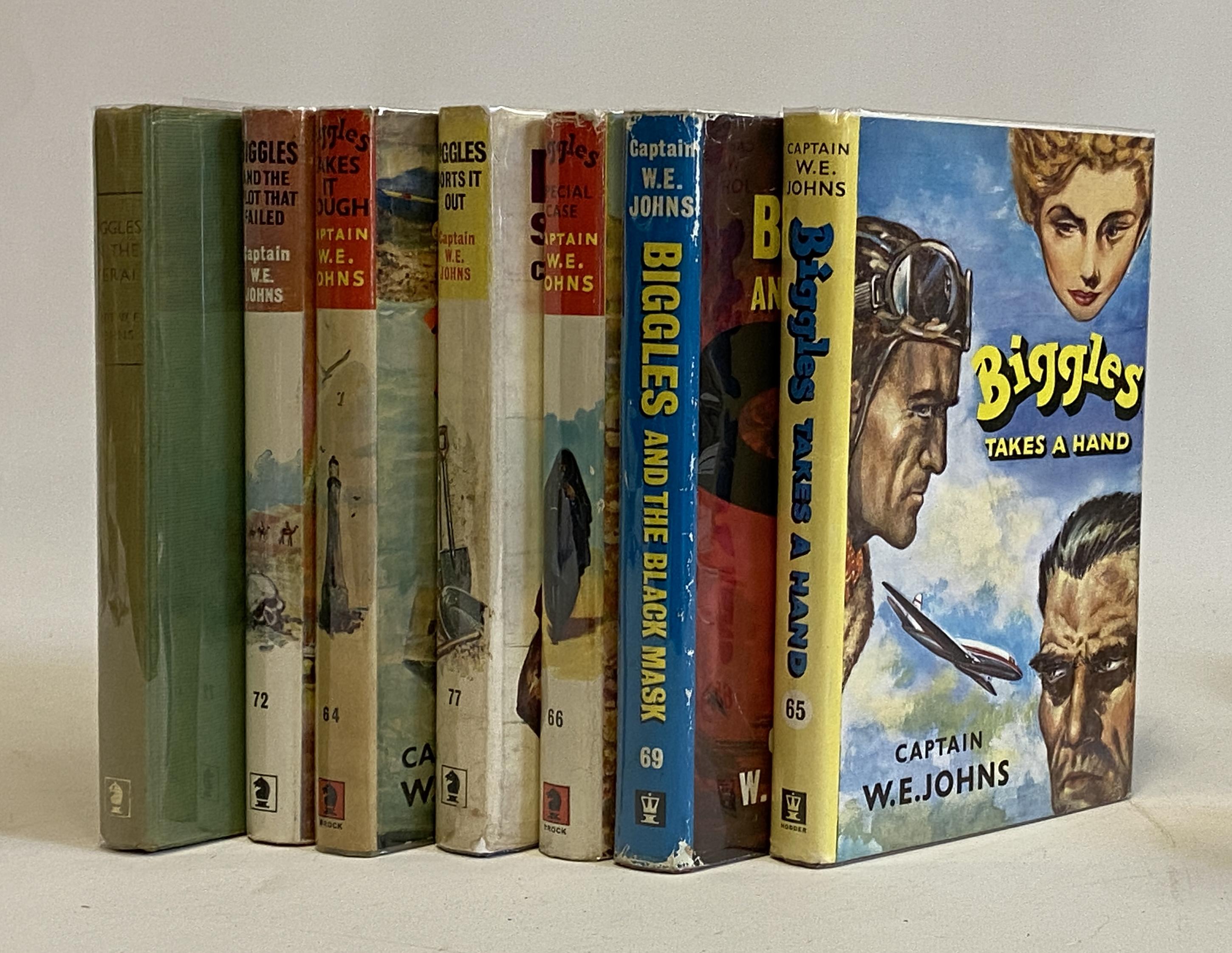 Seven 1960s biggles titles including biggles and the black mask ...