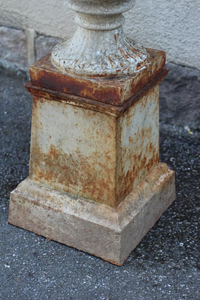 A victorian cast iron garden urn | Hartleys Auctioneers & Valuers