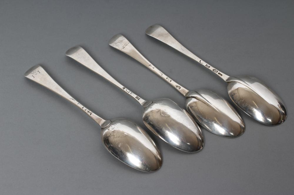 Two george iii silver fancy back dessert spoons | Hartleys Auctioneers ...