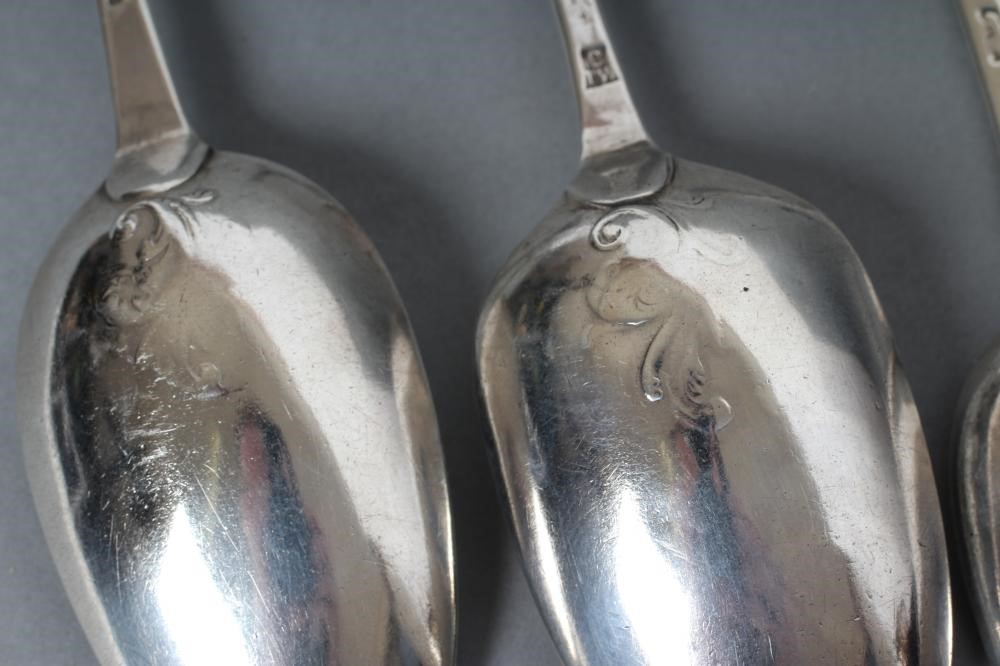 Two george iii silver fancy back dessert spoons | Hartleys Auctioneers ...