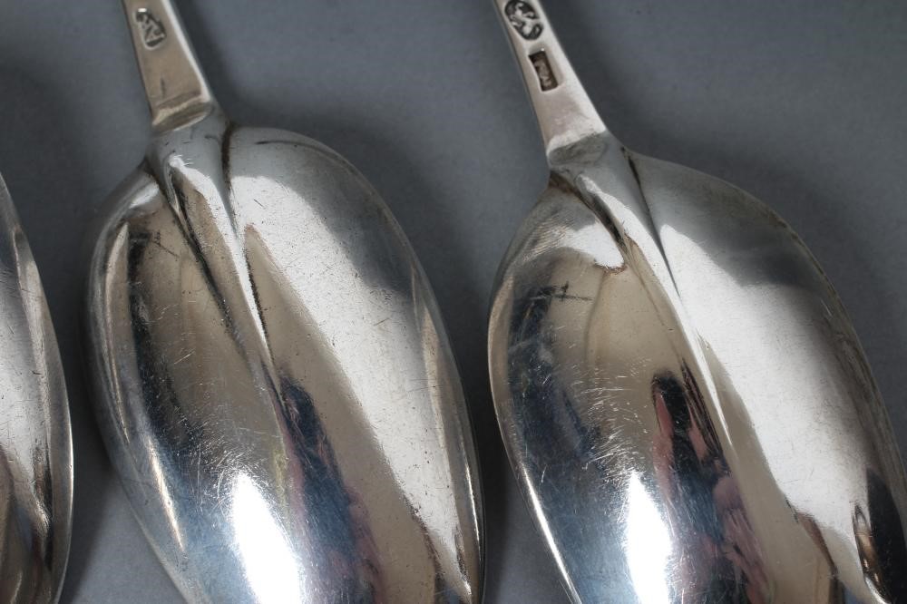 Two george iii silver fancy back dessert spoons | Hartleys Auctioneers ...