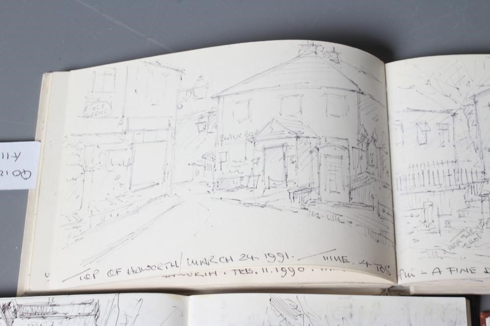 William edward parker (1922-2017) three sketchbooks used by the artist ...