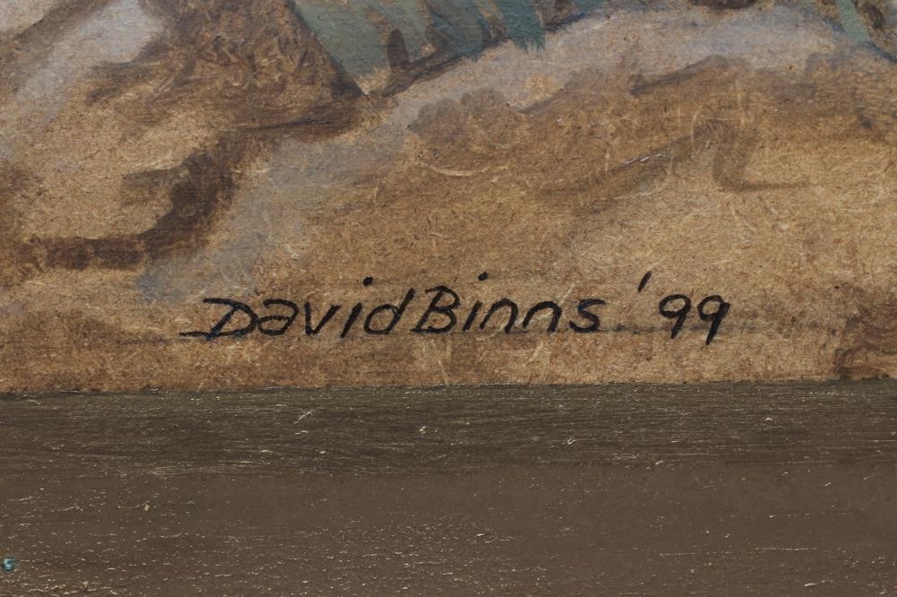 David binns (1935-2020) grey partridges, signed lower right, dated '99 ...