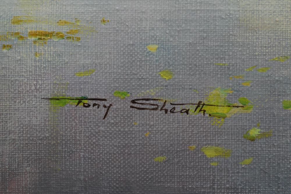 Tony sheath (b.1946) a summer day on the river, signed lower left, oil ...