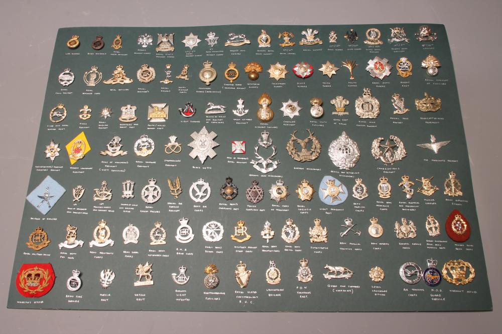 A complete collection of british army cap badges | Hartleys Auctioneers ...