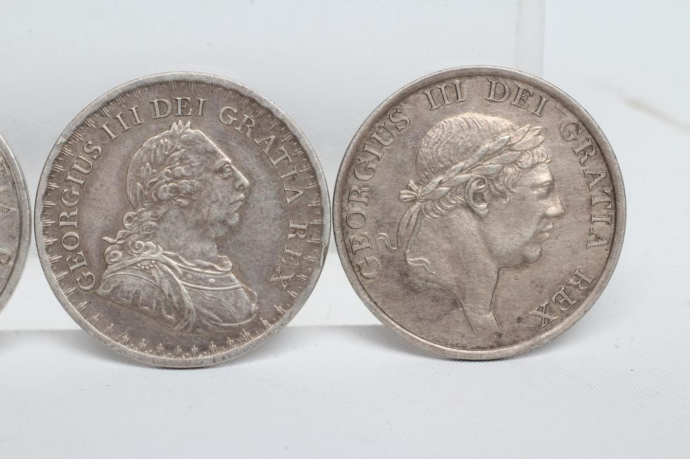 A consecutive run of george iii bank tokens, 1812 to 1815 inclusive, 3 ...