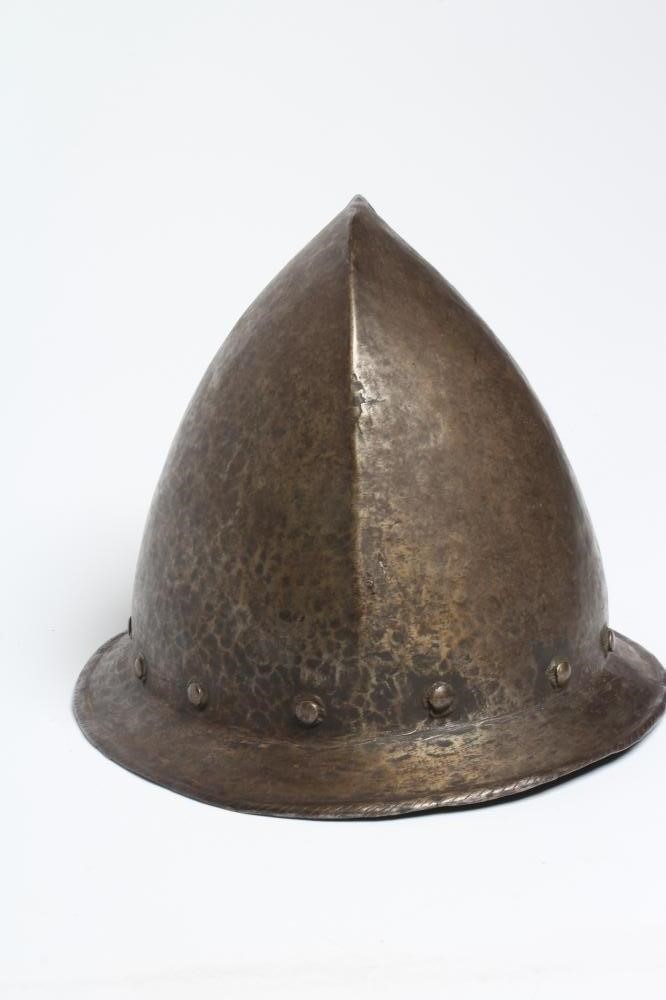 A spanish morion or cabasset helmet | Hartleys Auctioneers & Valuers