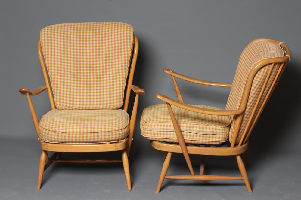 A pair of ercol a model 477 armchairs | Hartleys Auctioneers & Valuers