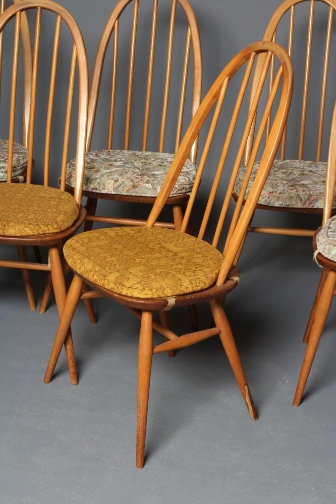 A set of six ercol model 365 quaker dining chairs | Hartleys ...