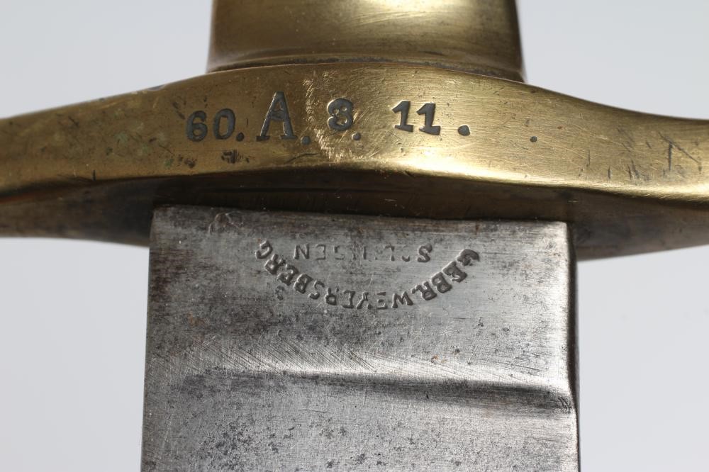 An 1832 artillery sword/gladius with 18 1/2" fullered blade and brass ...