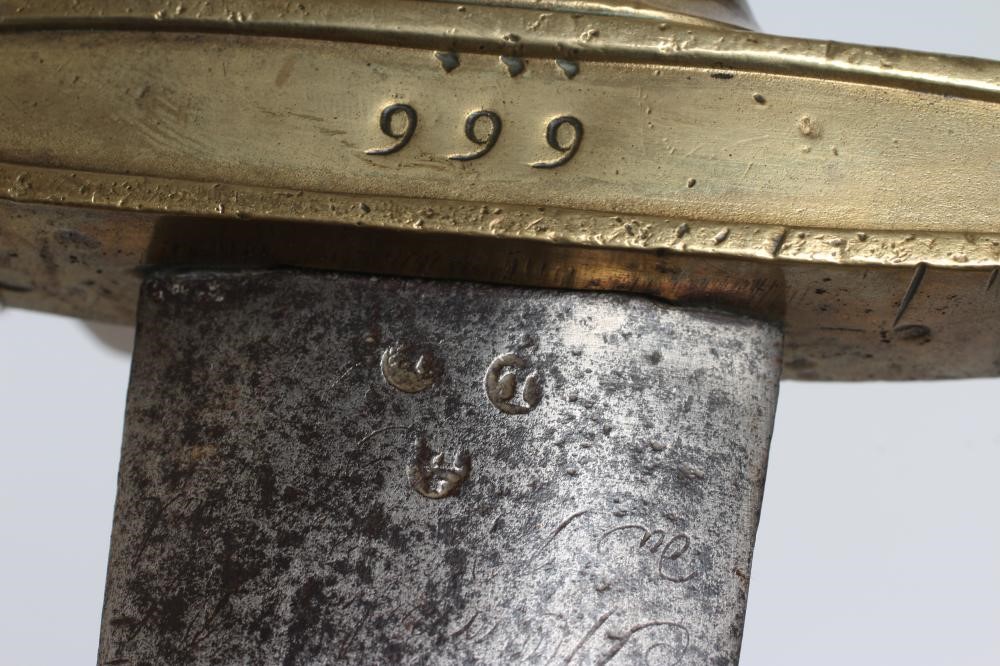 An 1832 artillery sword/gladius with 18 1/2" fullered blade and brass ...