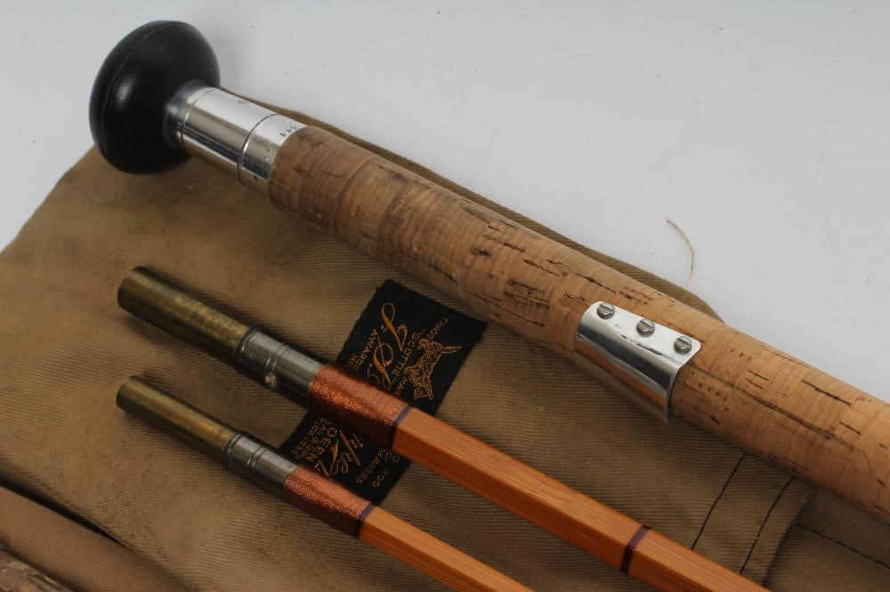 Three sharpes of aberdeen split cane "scottie" fishing rods | Hartleys ...