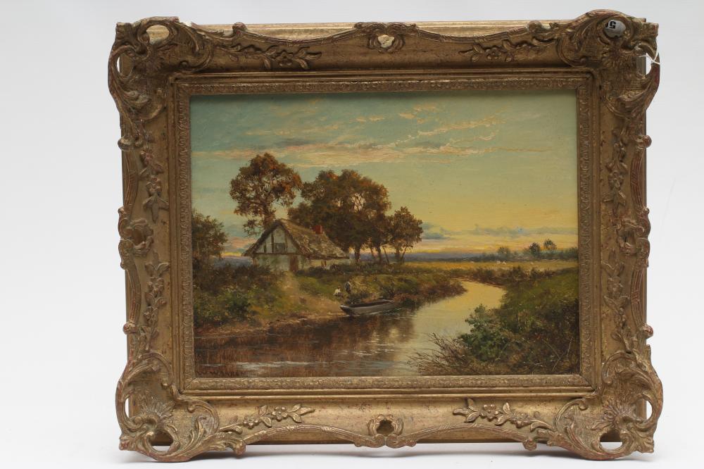 W warren (1829-1911) riverscene at sunset | Hartleys Auctioneers & Valuers