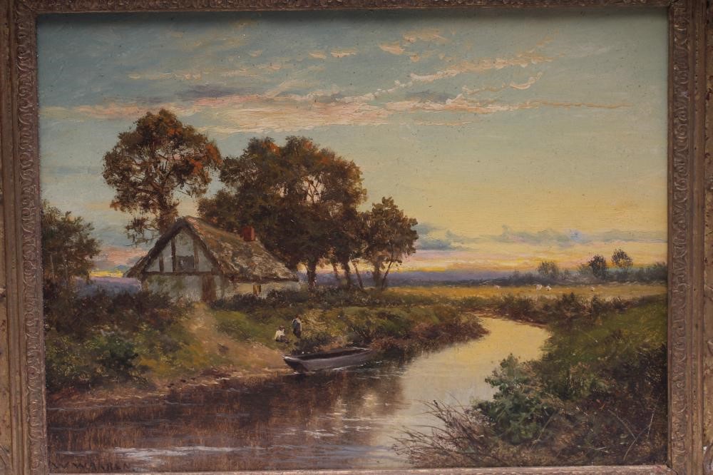 W warren (1829-1911) riverscene at sunset | Hartleys Auctioneers & Valuers