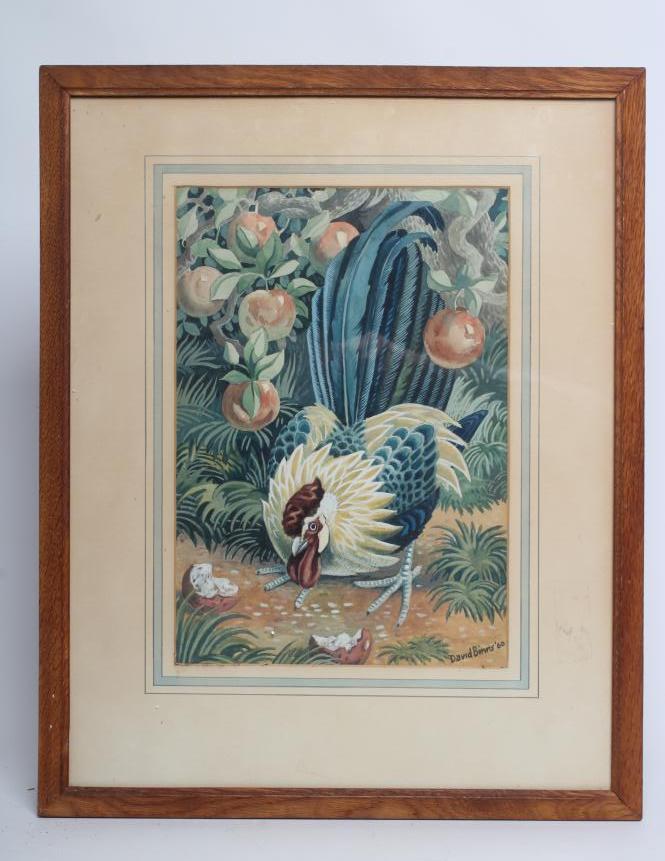 David binns (1935-2020) cockerel in the orchard | Hartleys Auctioneers ...