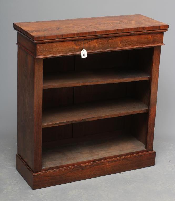 A small regency rosewood open bookcase | Hartleys Auctioneers & Valuers