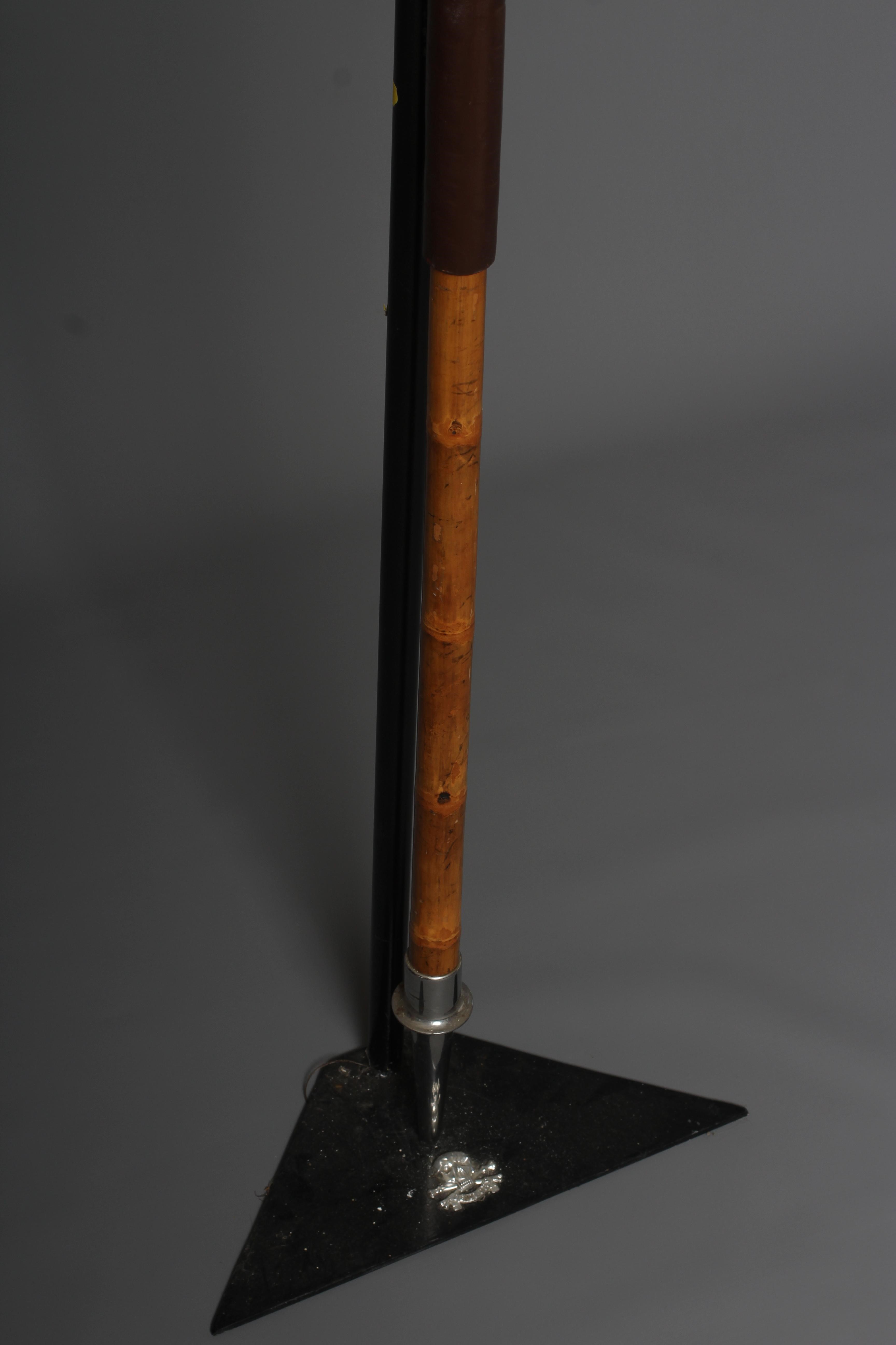 A british cavalry lance with presentation plaque inscribed "presented ...