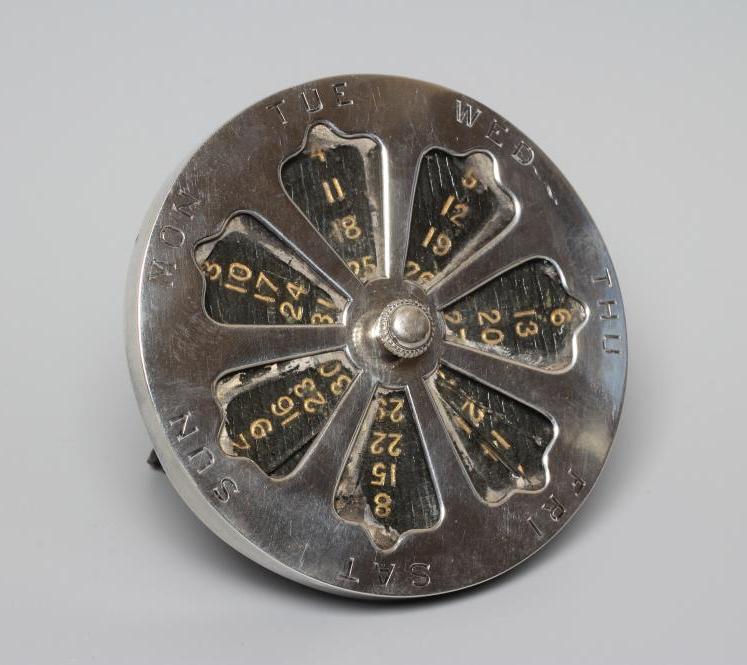 A late victorian strut back silver perpetual calendar by james samuel ...