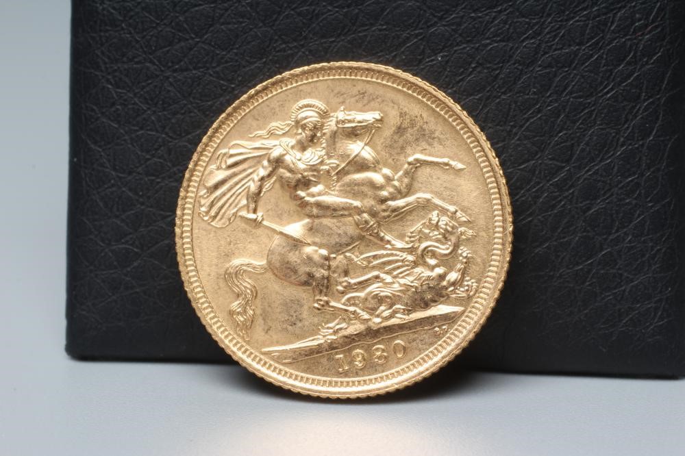 An elizabeth ii sovereign, 1980, 8g | Hartleys Auctioneers & Valuers
