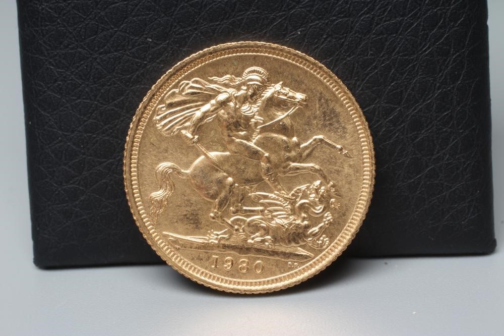 An elizabeth ii sovereign, 1980, 8g | Hartleys Auctioneers & Valuers