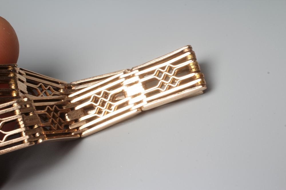 A late victorian fancy gate link bracelet stamped 9ct, sponsor charles ...