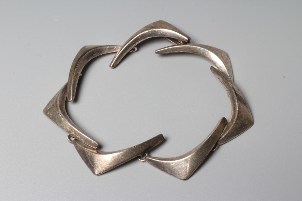 A danish silver boomerang bracelet designed by eigel jensen for anton ...
