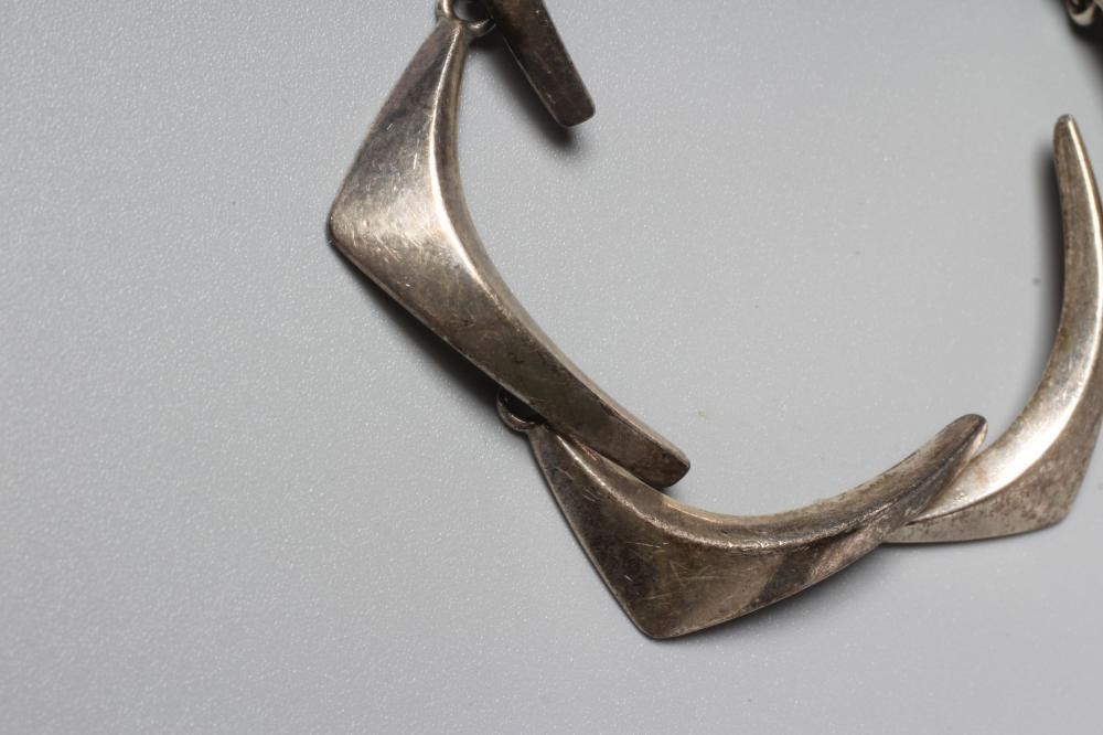 A danish silver boomerang bracelet designed by eigel jensen for anton ...