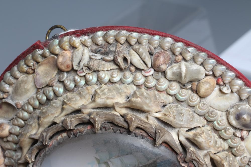 A late victorian shellwork 'anchor' maritime diorama | Hartleys ...