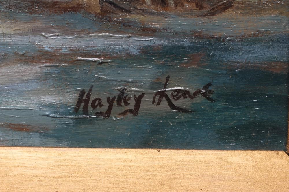 Hayley lever (1876-1958) coastal harbour, signed lower right, oil on ...