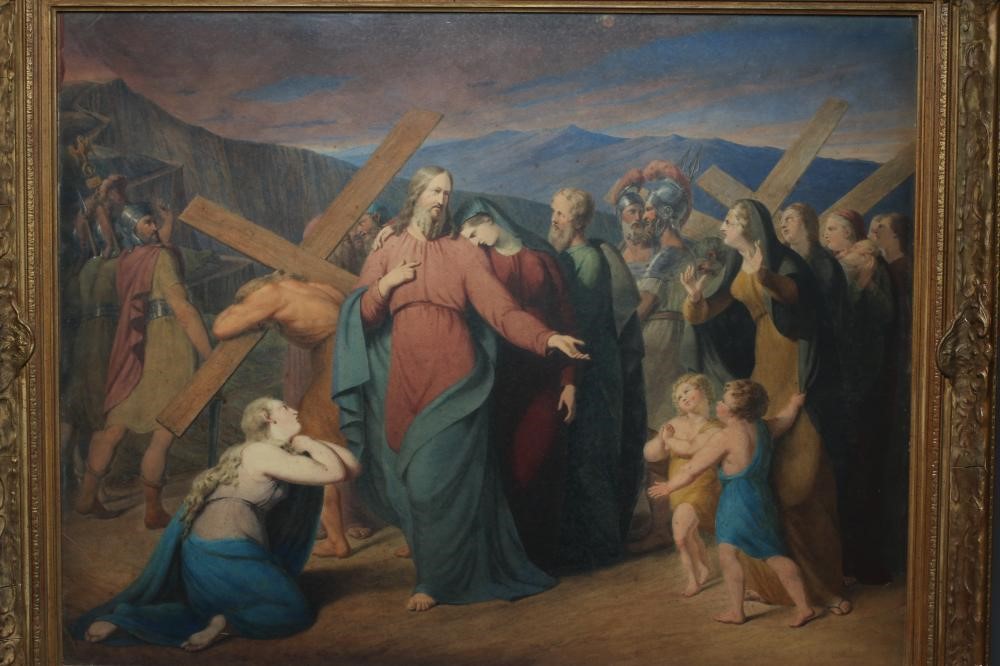 J rigaud (19th century) the road to calvary, signed lower right and ...