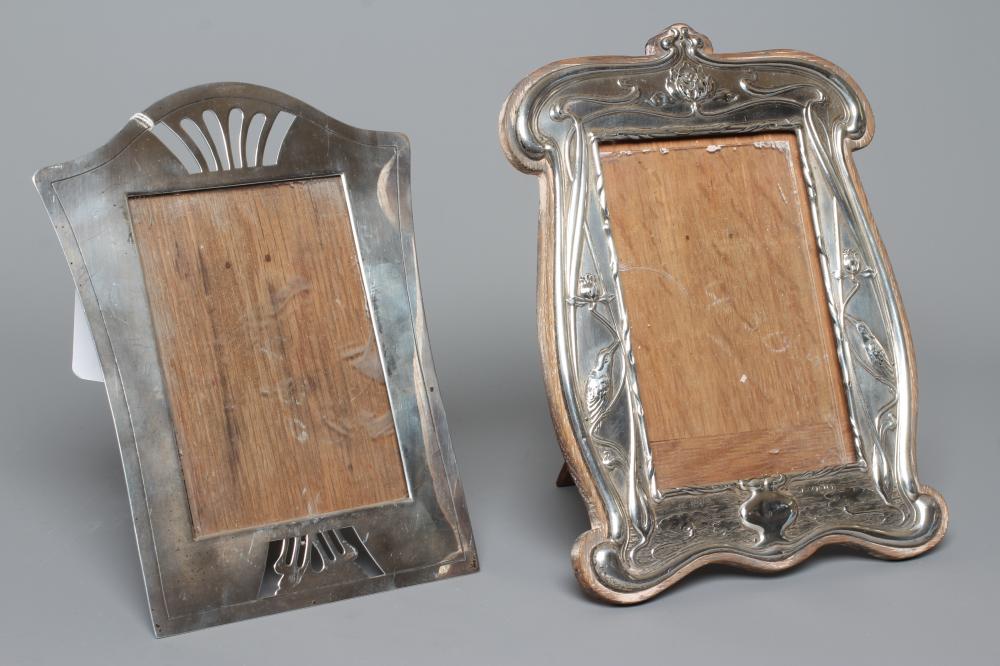 An edwardian secessionist strut back silver photograph frame by ...