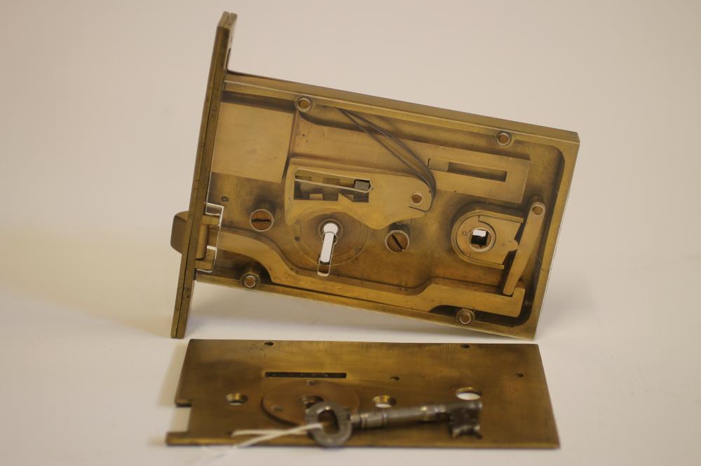 A joseph kaye brass asylum lock | Hartleys Auctioneers & Valuers
