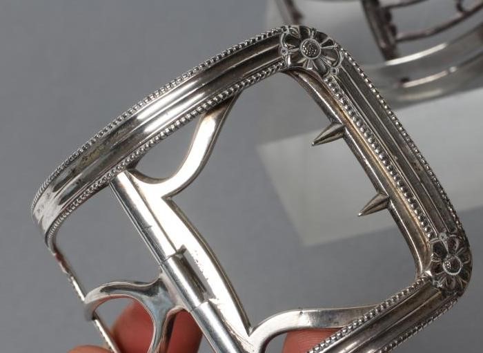 Two pairs of georgian gentleman's silver shoe buckles | Hartleys ...