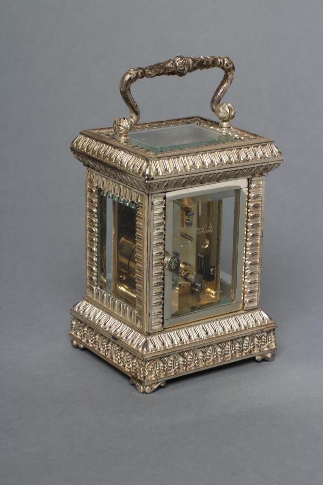 A modern silver carriage clock | Hartleys Auctioneers & Valuers