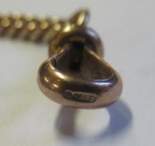 A 9ct gold graduated curb link double albert chain | Hartleys ...