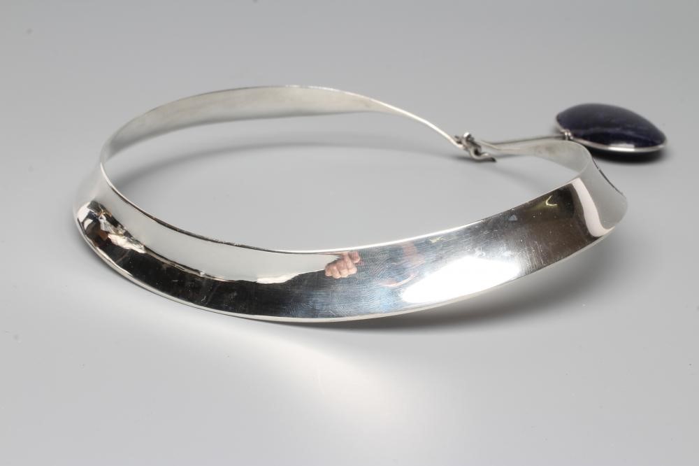 A georg jensen silver neck ring designed by vivianna torun bulow-hube ...