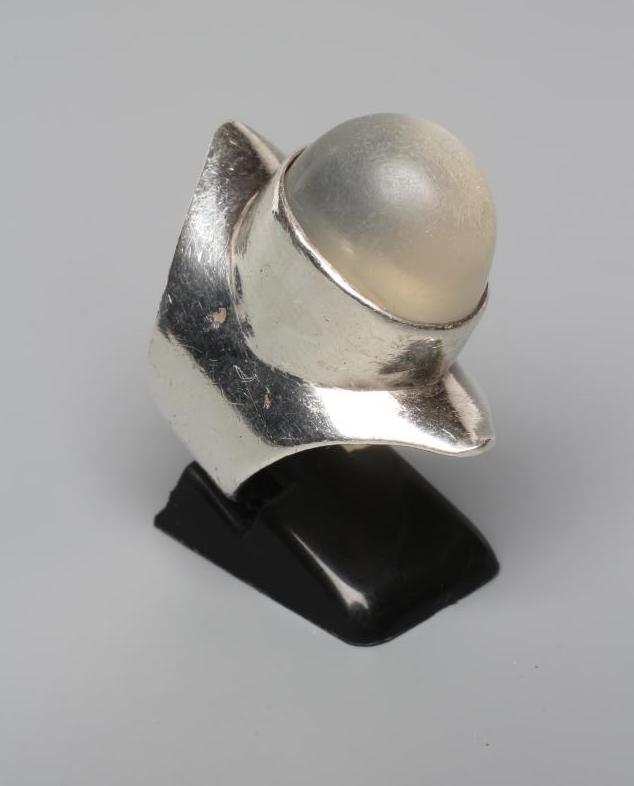 A modernist silver ring by rod edwards, london 1968, the large ...