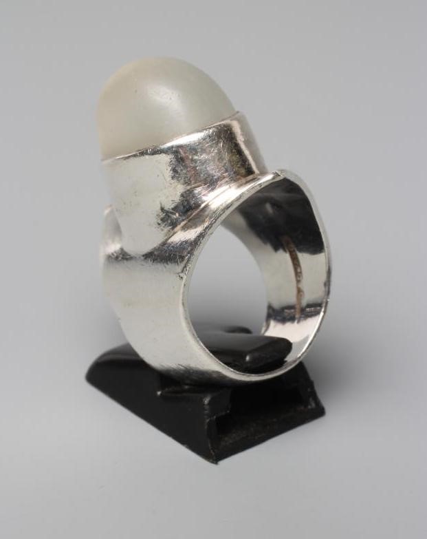 A modernist silver ring by rod edwards, london 1968, the large ...