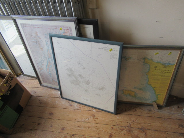 Five large framed maps | Hartleys Auctioneers & Valuers