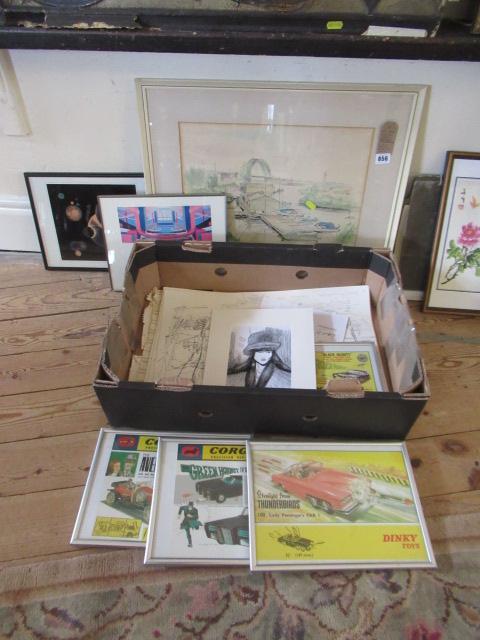 Quantity of claude harrison signed prints, watercolour and various ...