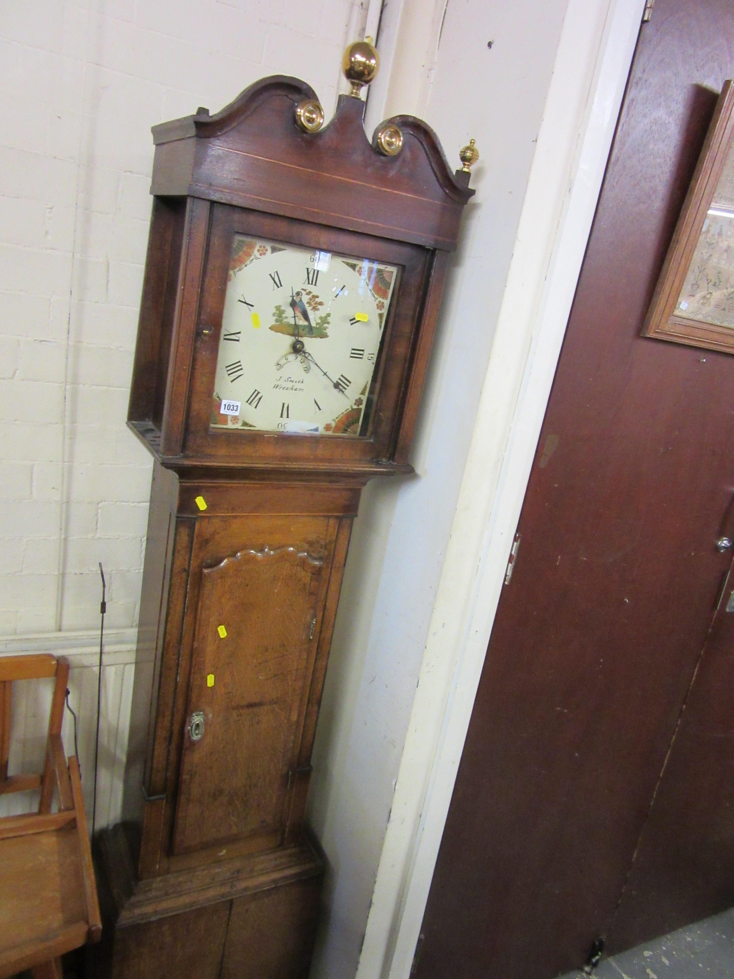 J smith of wrexham longcase clock | Hartleys Auctioneers & Valuers