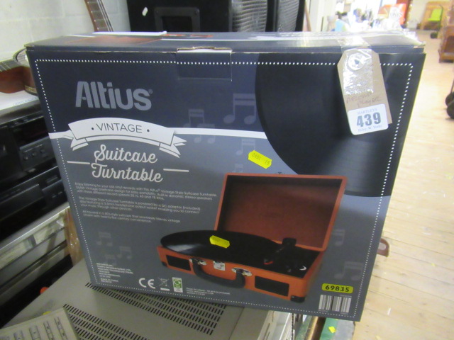 Boxed altius record player | Hartleys Auctioneers & Valuers