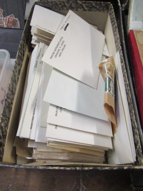 Shoe box of stamps in envelopes | Hartleys Auctioneers & Valuers