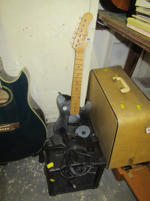Junior eleca electric guitar and amp | Hartleys Auctioneers & Valuers